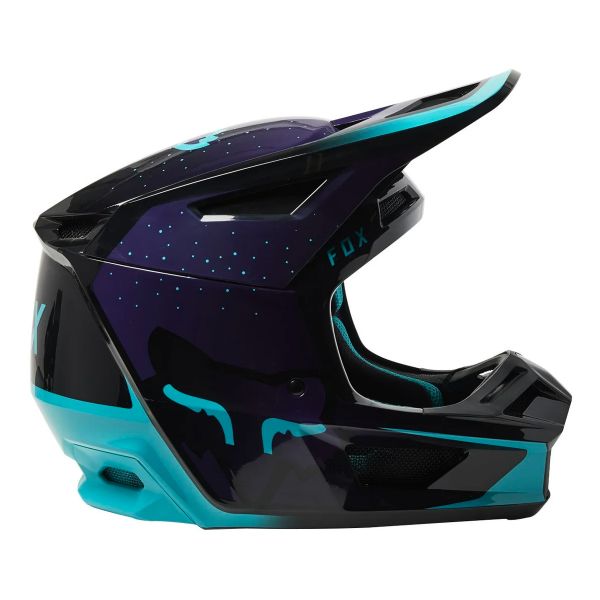Casco moto FOX V2 Vizen Black Purple en Stock | iCasque.es