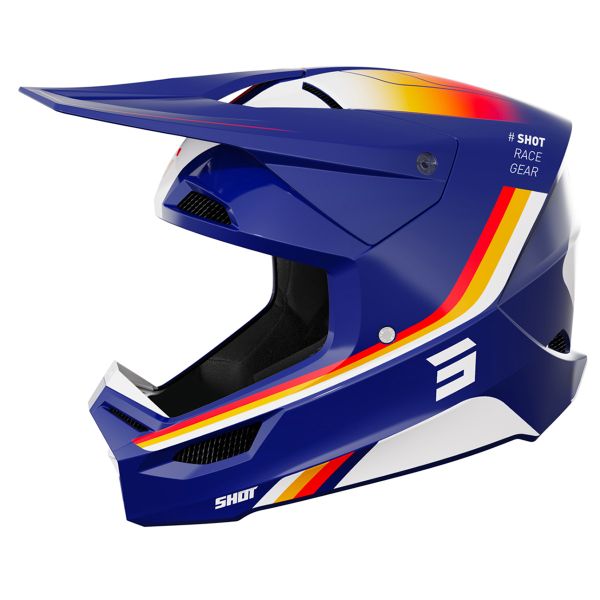 Casco moto SHOT Furious Aim Blue Glossy Envío Inmediato | iCasque.es
