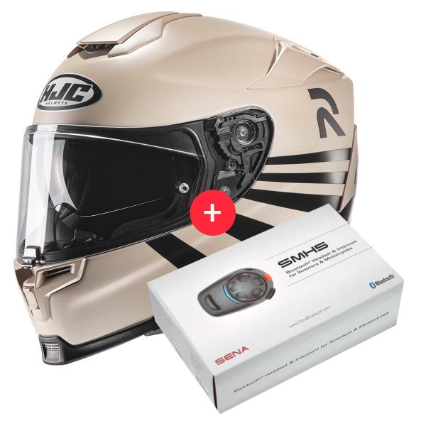 Pack Casco + Kit Bluetooth : HJC RPHA 70 Stipe MC9SF + Kit Bluetooth ...