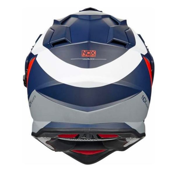Casco moto NOX N312 Block Blue Matt Red Envío Inmediato | iCasque.es