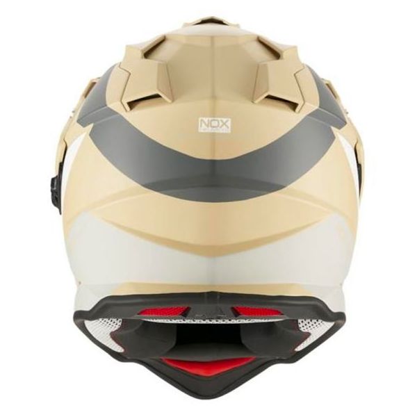 Casco moto NOX N312 Block Sand Matt White en Stock | iCasque.es