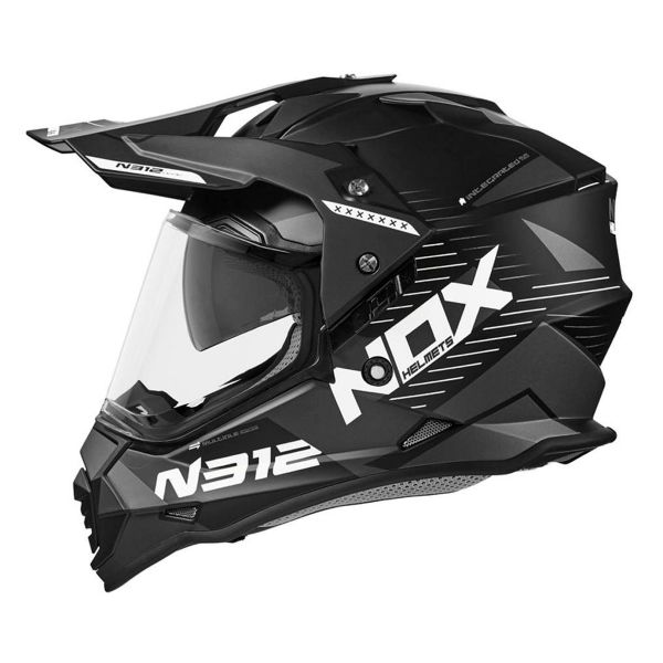 Casco moto NOX N312 Extend Matt Black White Envío Inmediato | iCasque.es