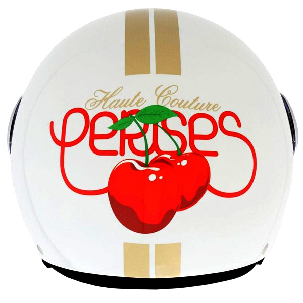 Casco moto Edguard Bobber Couture Cherry Blanco Envío Inmediato ...