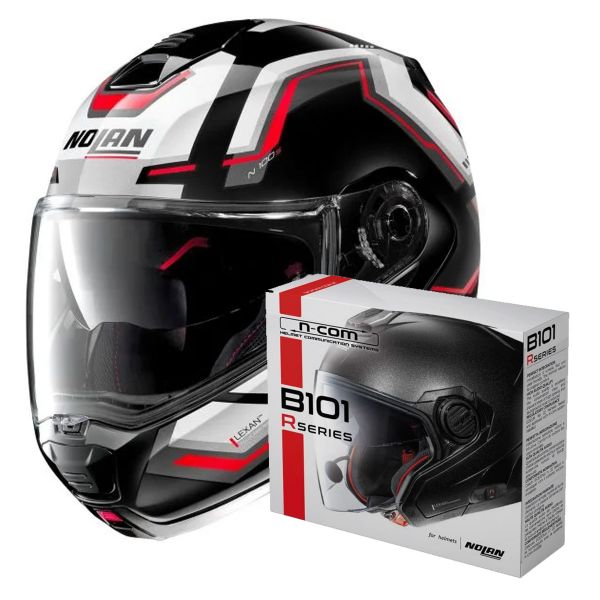 Pack Casco + Kit Bluetooth : Nolan N100 5 Upwind N-Com 62 + Kit ...