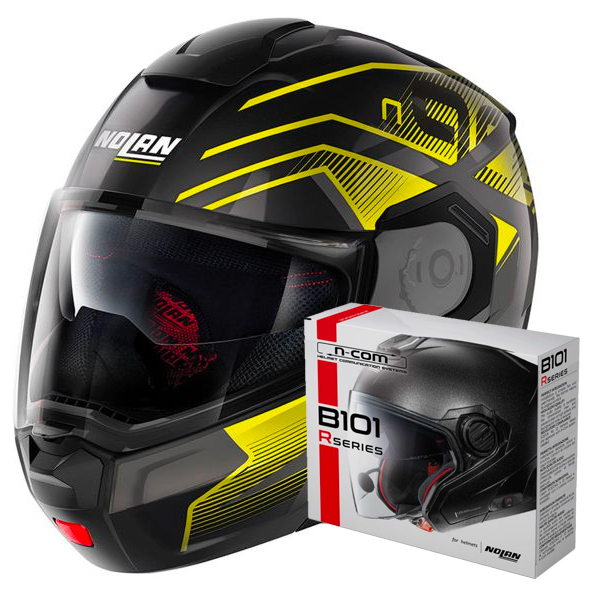 Pack Casco + Kit Bluetooth : Nolan N90 3 Comeback N-Com 45 + Kit Bluetooth B101R para N100-5 ...