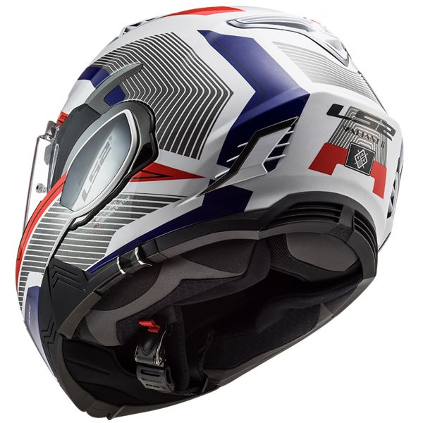 Pack Casco + Kit Bluetooth : LS2 Valiant II Revo White Red Blue FF900 ...