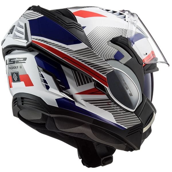 Pack Casco + Kit Bluetooth : LS2 Valiant II Revo White Red Blue FF900 ...