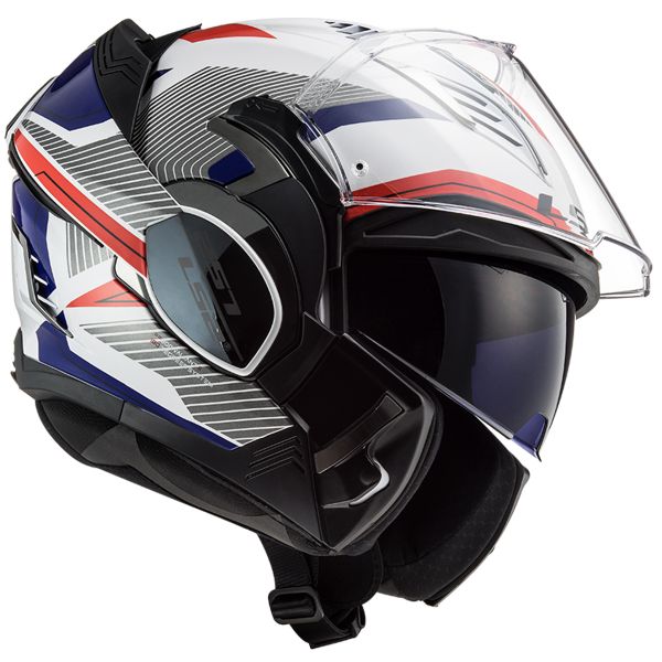 Pack Casco + Kit Bluetooth : LS2 Valiant II Revo White Red Blue FF900 ...
