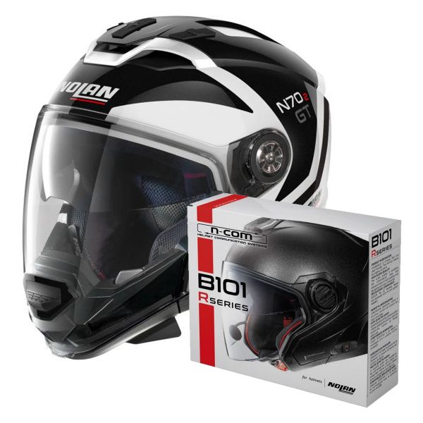 Pack Casco + Kit Bluetooth : Nolan N70 2 GT Glaring N-Com 49 + Kit Bluetooth B101R N100-5 - N90 ...