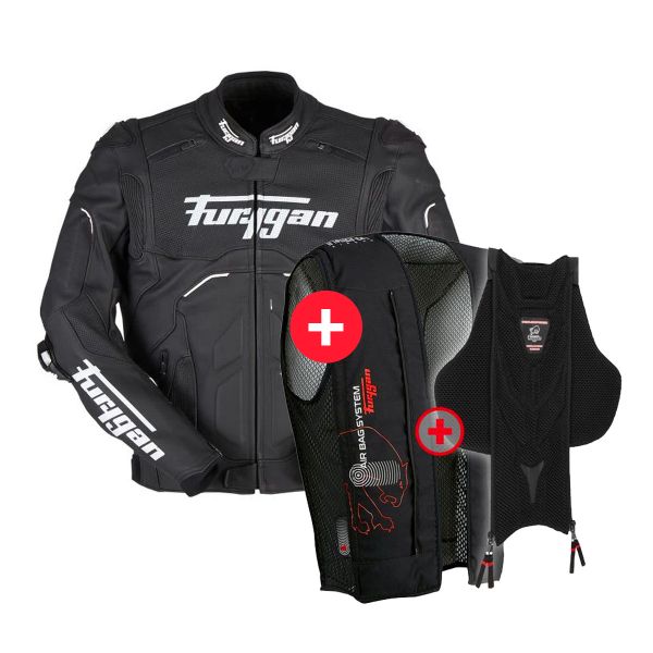 Pack Cazadora + Chaleco : Furygan Raptor Evo 2 Black White + Fury Air ...